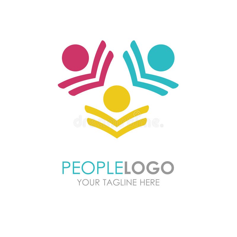 People Logo Design. Creative Abstract People Shapes Logo Stock ...