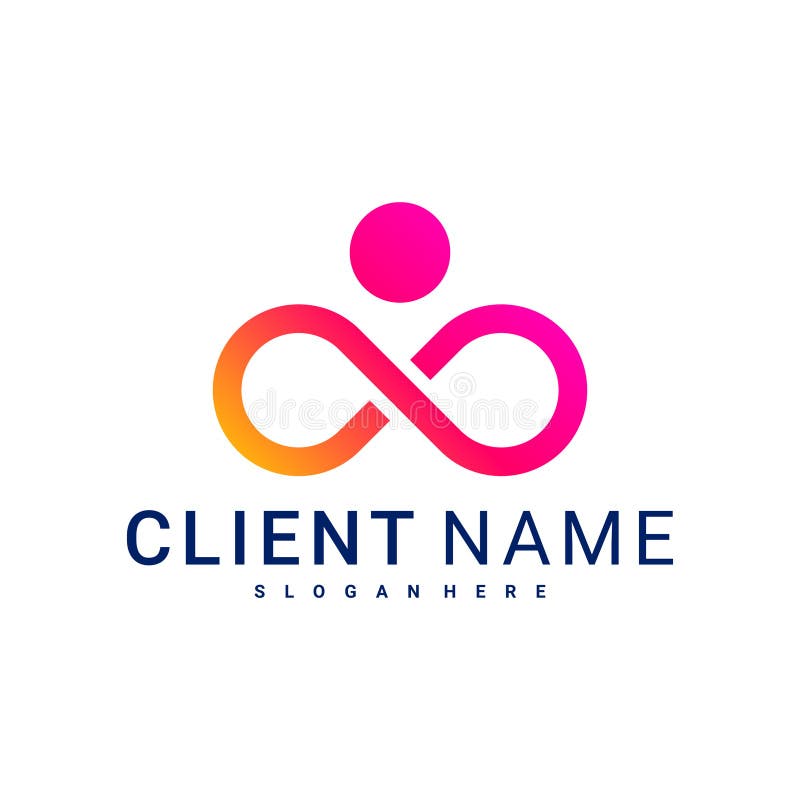 People Logo Design, Human with Infinity Icon Combination, People Logo ...