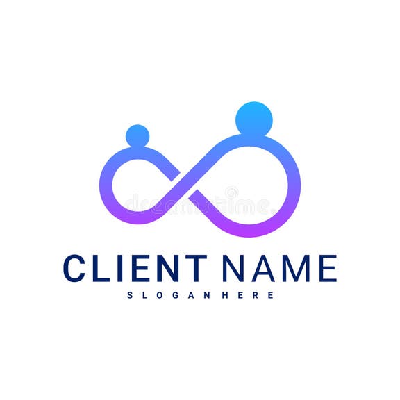 People Logo Design, Human with Infinity Icon Combination, People Logo ...