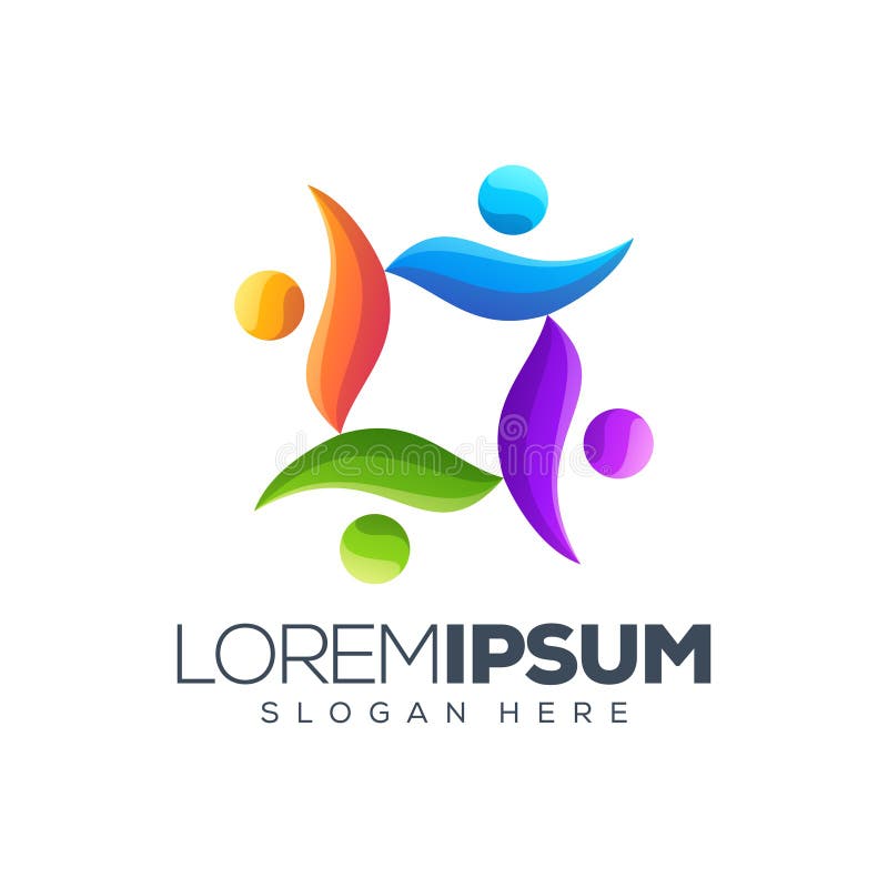 People Logo Design Vector Illustrations Stock Illustration ...