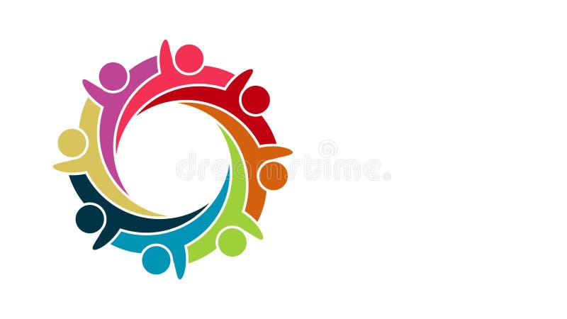 People Logo. Group Teamwork Symbol of Eight Persons in a Circle.4K ... People Logo. Group Teamwork Symbol of Eight Persons in a Circle.4K ...