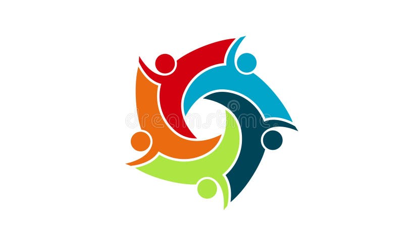 People Logo. Group Teamwork Symbol of Eight Persons in a Circle.4K ... People Logo. Group Teamwork Symbol of Eight Persons in a Circle.4K ...