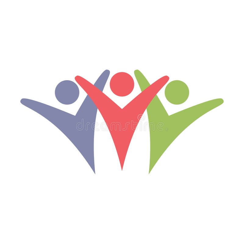 People Logo Icon, Team of Community Group Connection Symbol for Graphic ...