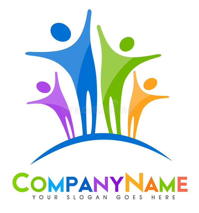 People Logo stock vector. Illustration of blue, business - 35719538