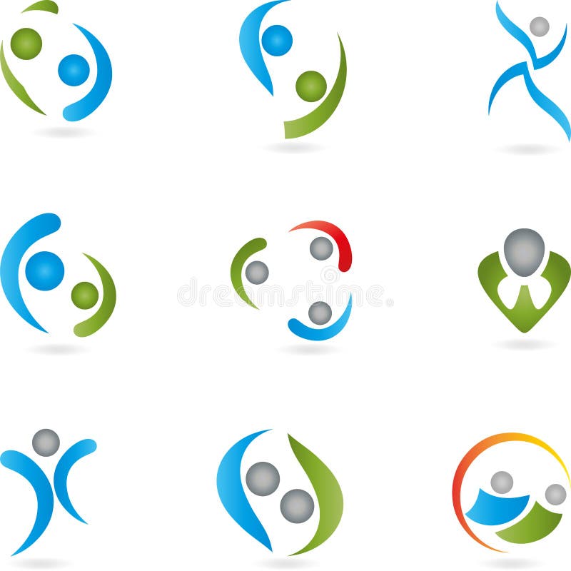 People, Logos, Collection, Logos Stock Vector - Illustration of ...