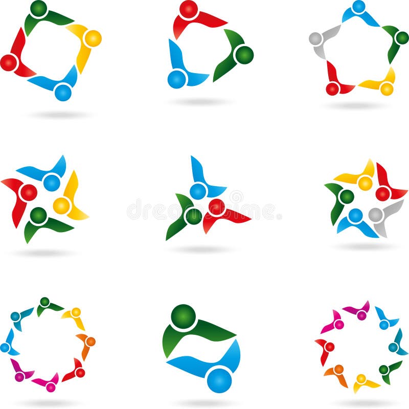 People, Logos, Collection, Team Stock Vector - Illustration of emblem ...