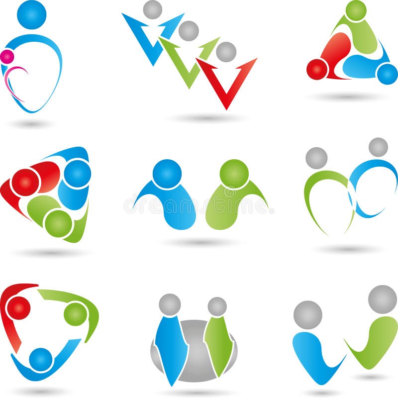 People logos stock vector. Illustration of adult, background - 76455712