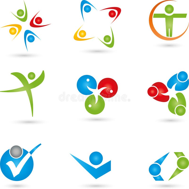 People, Logos, Collection, Team Stock Vector - Illustration of logos ...