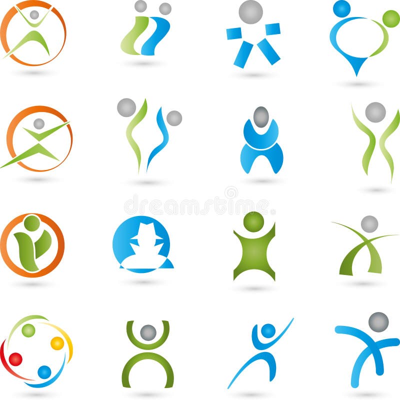 People logos stock image. Illustration of clip, blue - 28703309