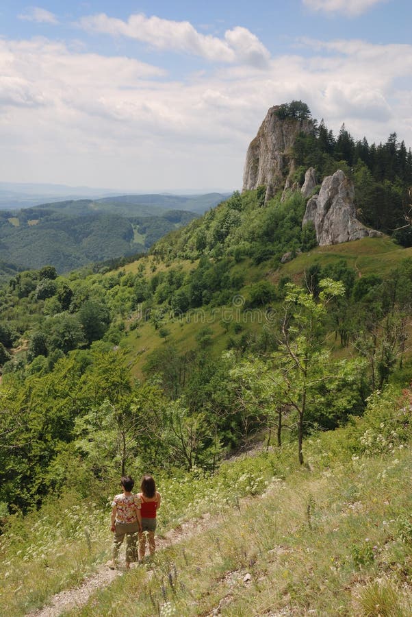 People Looking on Beautiful Landscape Stock Photo - Image of peace ...