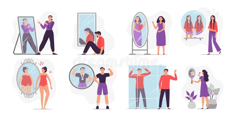 Body Dysmorphia Stock Illustrations – 48 Body Dysmorphia Stock ...