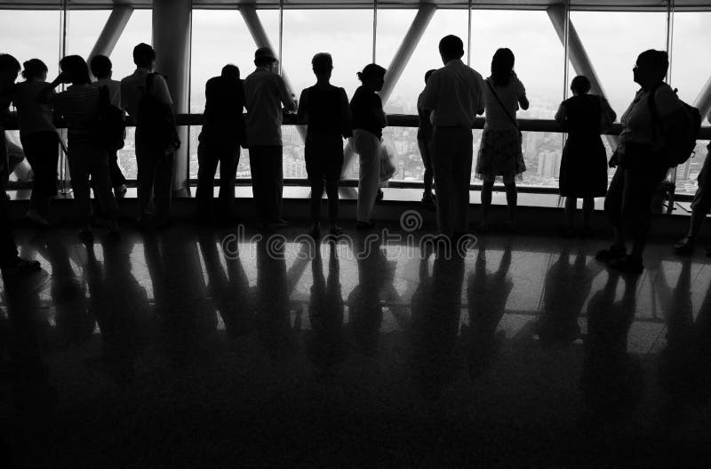 People looking outside stock image. Image of window, observe - 5430315