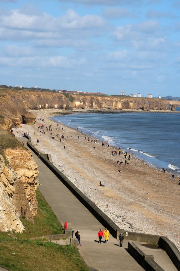 People Looking for Sea Glass on Seaham Beach Editorial Stock Photo ...