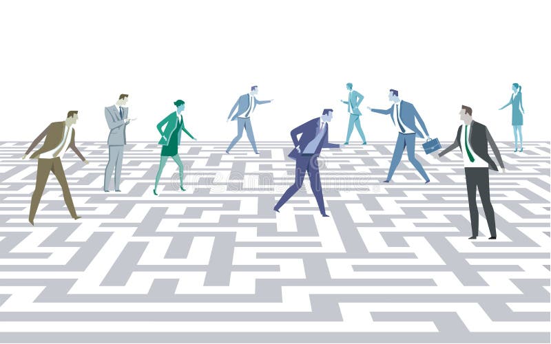 People are Looking for Solutions and Ways Stock Vector - Illustration ...