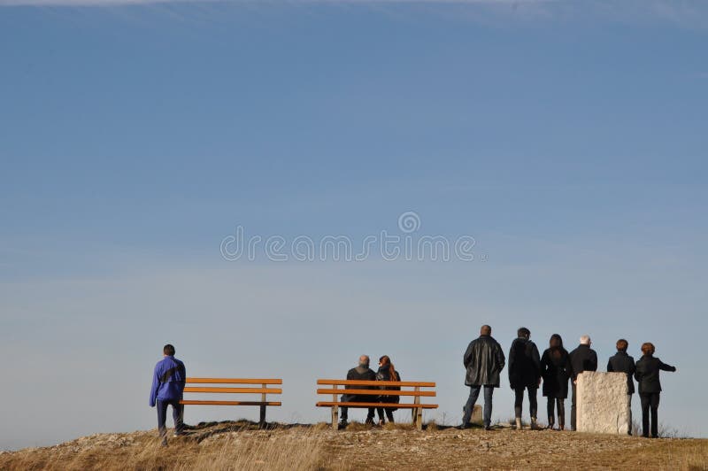 People at lookout point stock photo. Image of panorama - 64214830