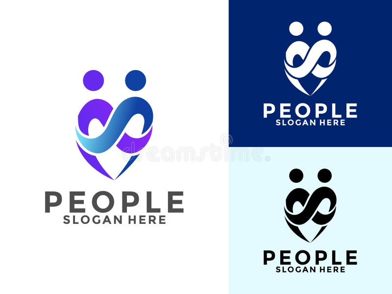 People Logo Design, Human Community Logo Template Stock Vector ...