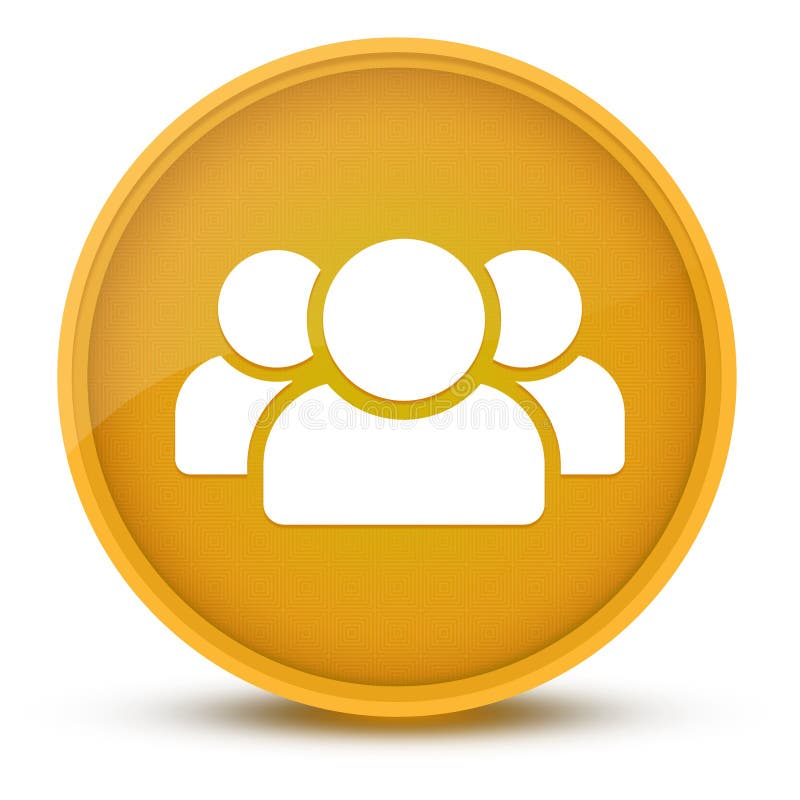 People Luxurious Glossy Yellow Round Button Abstract Stock Illustration ...