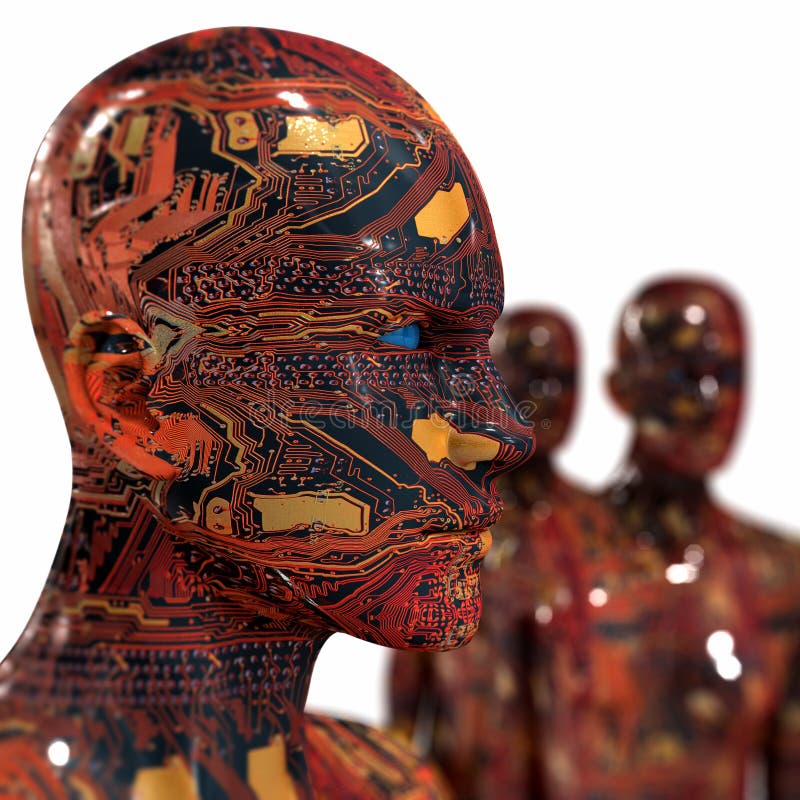 People Machine - Artificial Intelligence. Stock Photo - Image of ...