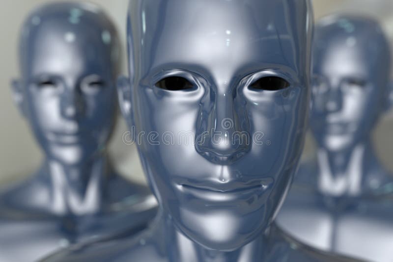 People Machine - Artificial Intelligence. Stock Illustration ...