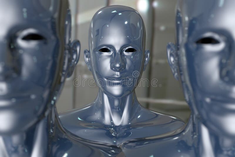 People Machine - Artificial Intelligence. Stock Illustration ...