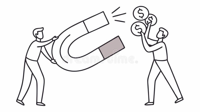 People Magnet Money Attraction Vector Business Influence, Vector Design ...