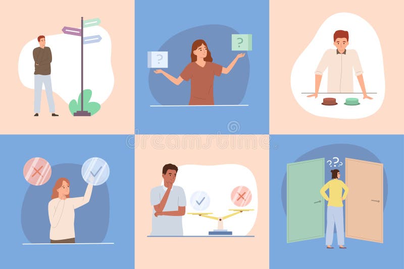 People Making Decisions Set Stock Vector - Illustration of idea ...