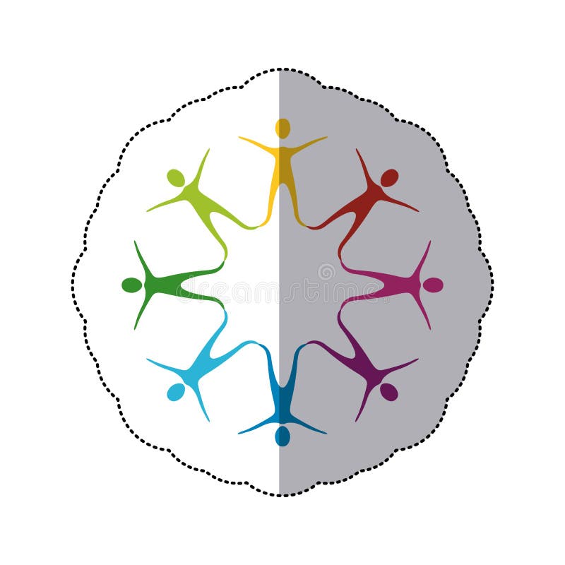 People Making a Star with Their Legs Stock Illustration - Illustration ...