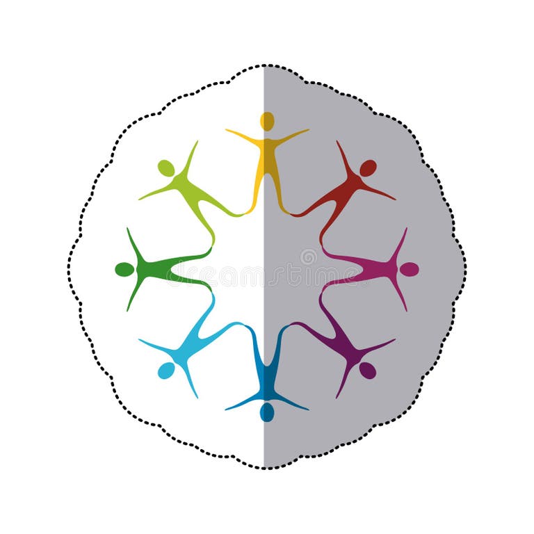 People Making a Star with Their Legs Stock Illustration - Illustration ...