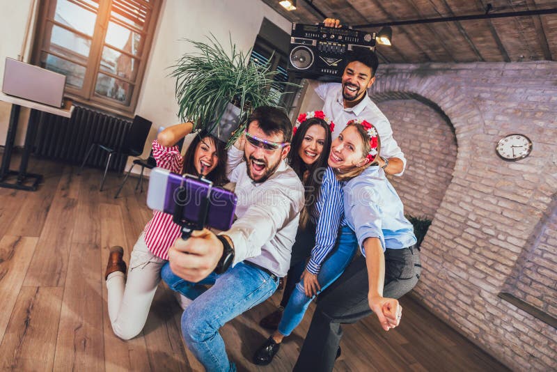 People Making Team Training Exercise during Team Building Seminar ...