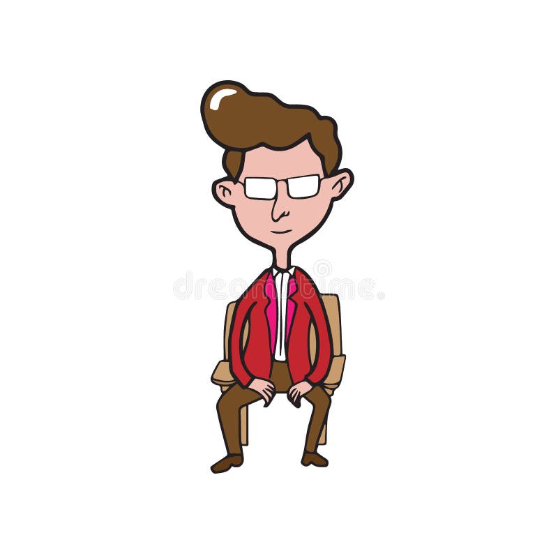 People Man Sitting on Bench Stock Illustration - Illustration of people ...