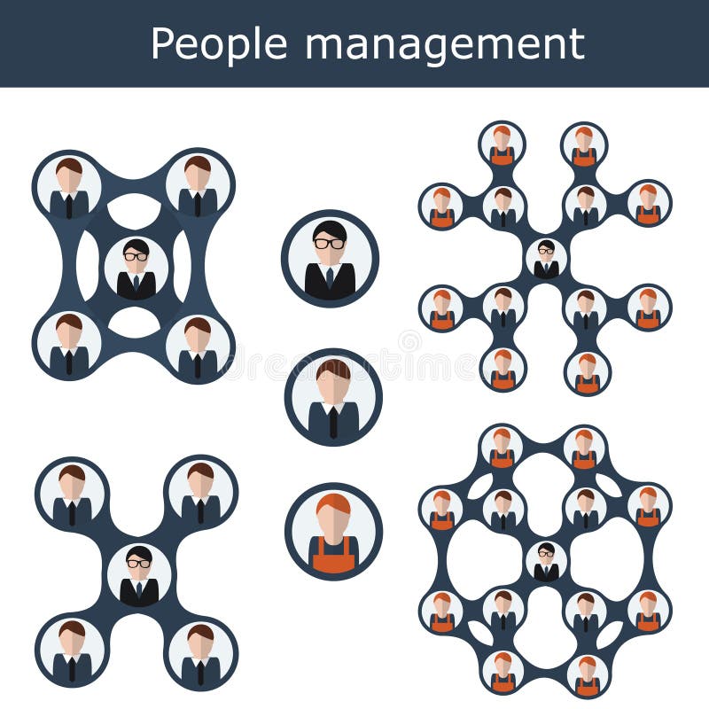 People Management Concept Vector Illustration. Office Hierarchy, Human ...