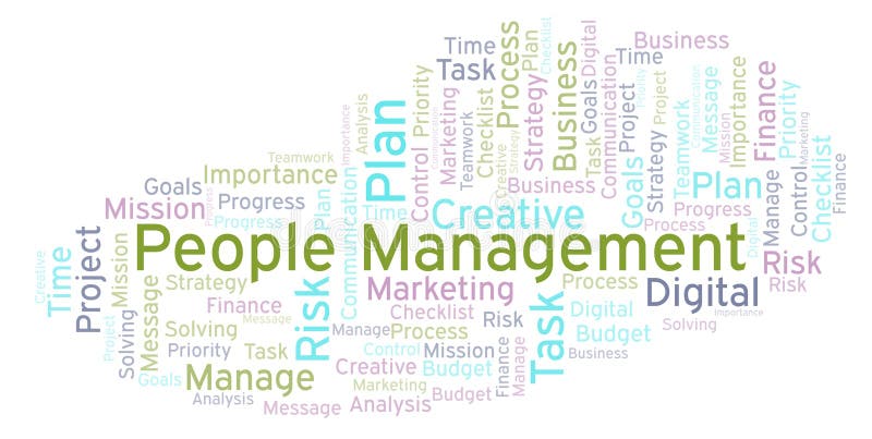 People Management Word Cloud, Made with Text only. Stock Illustration ...