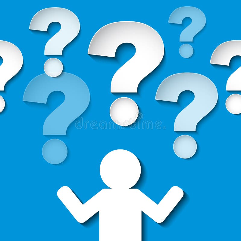 People with Many Question Marks. Stock Vector - Illustration of height ...
