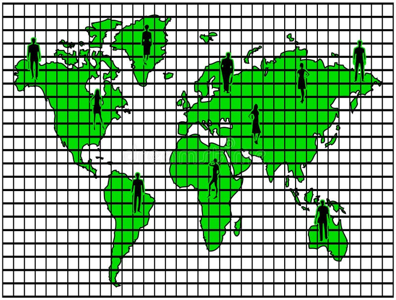 People And Map Picture. Image: 5506533