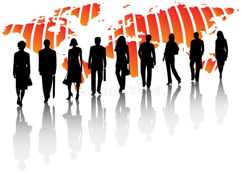 People and map stock vector. Illustration of pattern, businessmen - 5998461