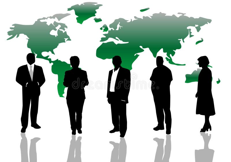 People and map stock vector. Illustration of concept, group - 6343745