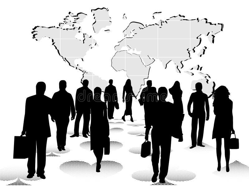 People And Map Picture. Image: 8393573