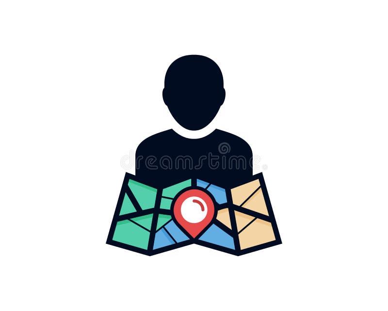 People Map Logo Icon Design Stock Vector - Illustration of design ...