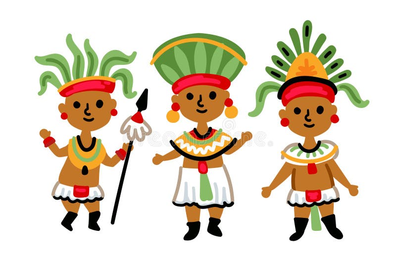 Ancient Mayan People Drawings