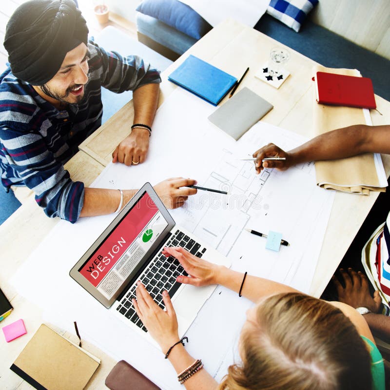 People Meeting Discussion Brainstorming Web Design Concept Stock Image ...