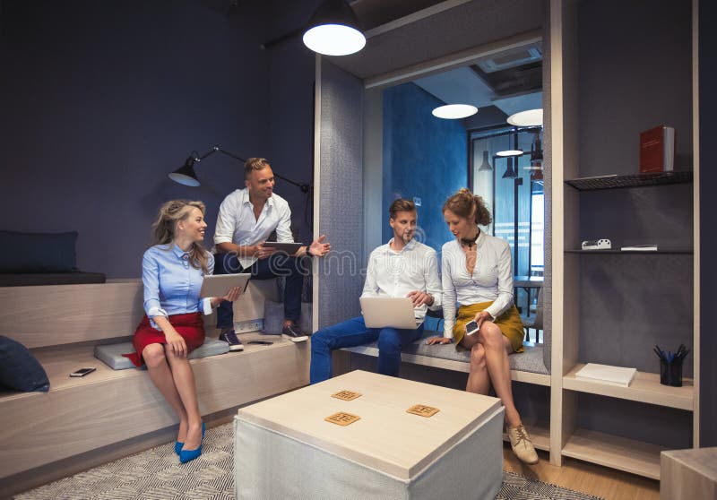 People Working in Modern Office Stock Image - Image of casual, space ...