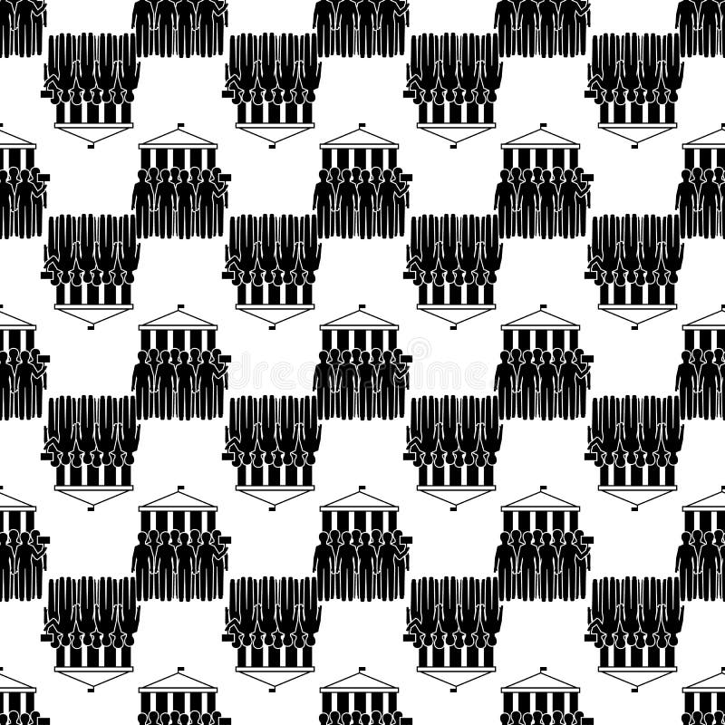 People Meeting Pattern Seamless Vector Stock Vector - Illustration of ...