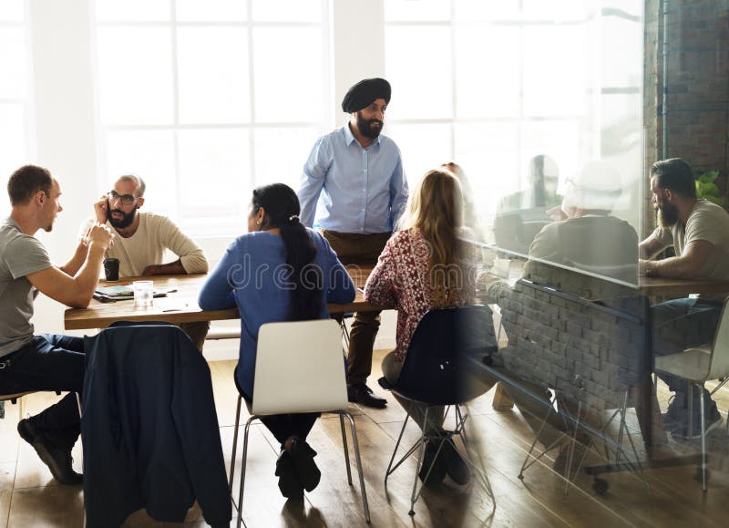 People Meeting Seminar Office Concept Stock Photo - Image of support ...