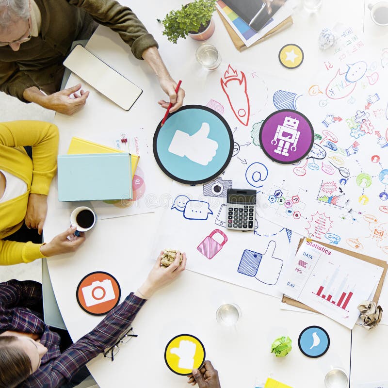 People Meeting Social Communication Connection Concept Stock Image ...