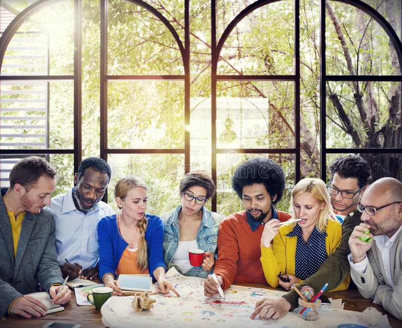 People Meeting Social Communication Corporate Teamwork Concept Stock ...