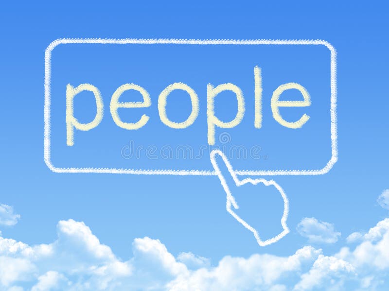 People message cloud shape stock illustration. Illustration of people ...