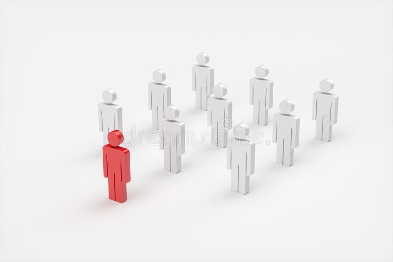 People Models, Business Team Concept, 3d Rendering Stock Illustration ...