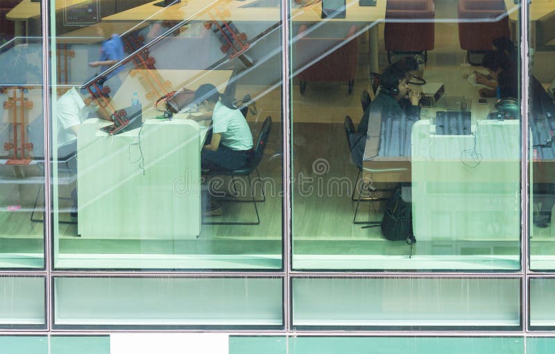 People in Modern Co-working Space Editorial Stock Image - Image of ...