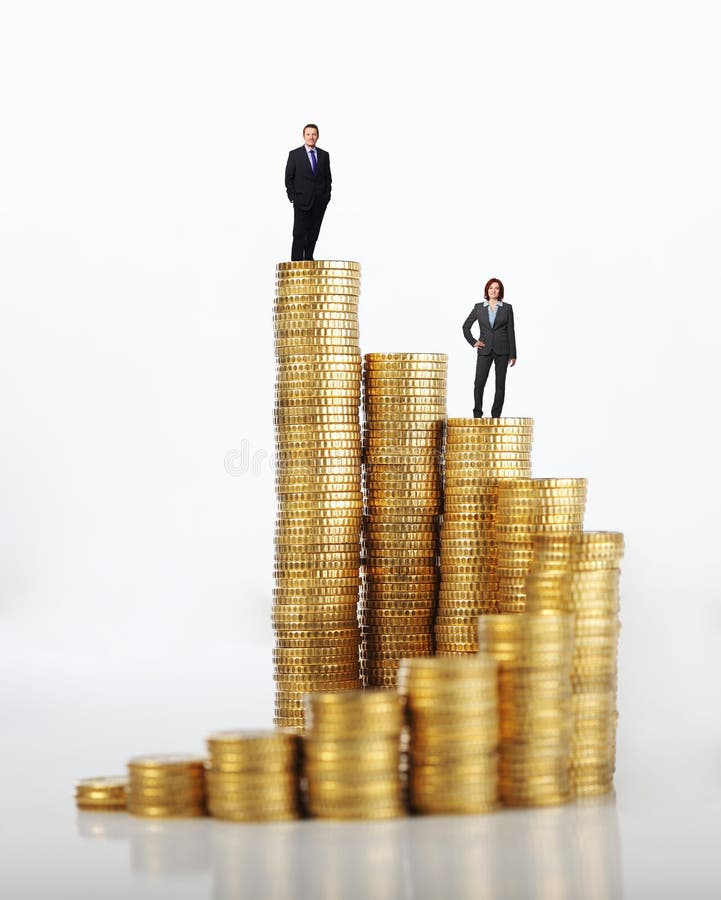 Pensioners and Pensioner on Money Stack Stock Image - Image of people ...