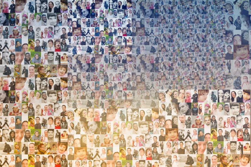 People mosaic background stock image. Image of hapiness - 85648365